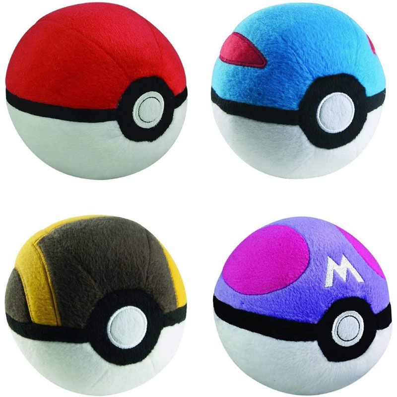 New 12cm Pokemon Pokeball Plush Dolls 12cm 5 Inch Master Ball Toys for ...