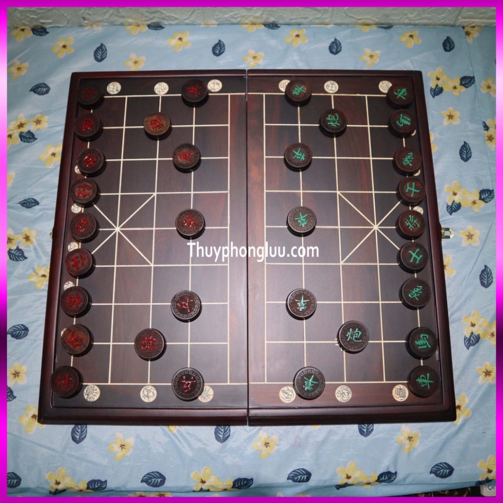 Folding Chinese Chess Board Set with Rosewood Chess Pieces | Shopee ...