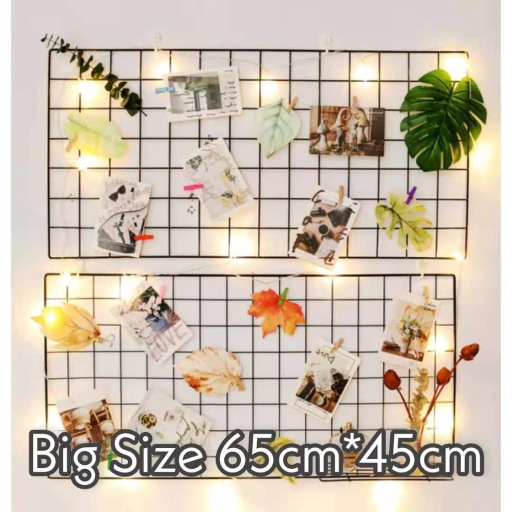 PSB_1pcs 65x45cm wall decor iron grid photo wall frame for photo ...