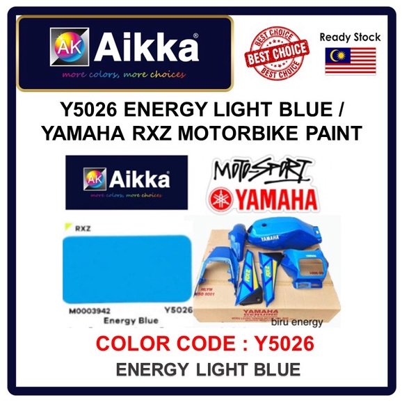 AIKKA YAMAHA RXZ Y5026 / ENERGY BLUE / MOTORBIKE PAINT/ TOUCH UP PAINT ...