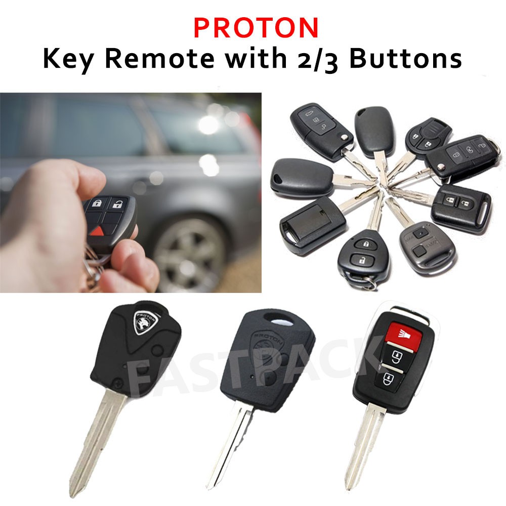 For Proton Car Key Remote with 2 Buttons / 3 Buttons Key Casing Exora ...