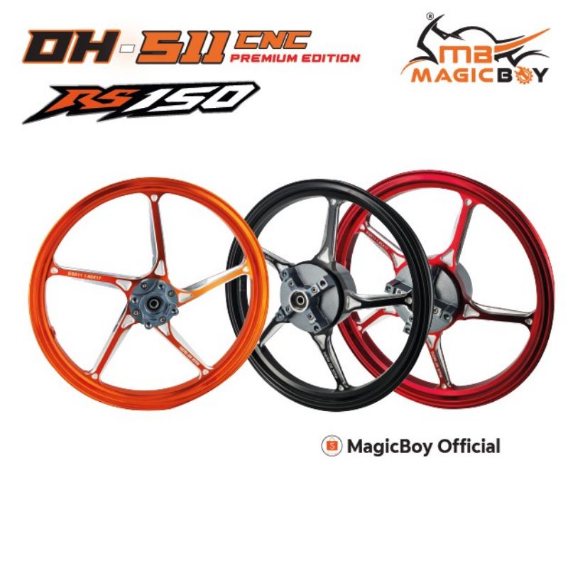 [ MAGIC BOY ] HONDA RS150 V1 V2 WINNER SYM VF3I OH OPEN HUB CNC FG511 511 160/185-17 SPORTRIM ...