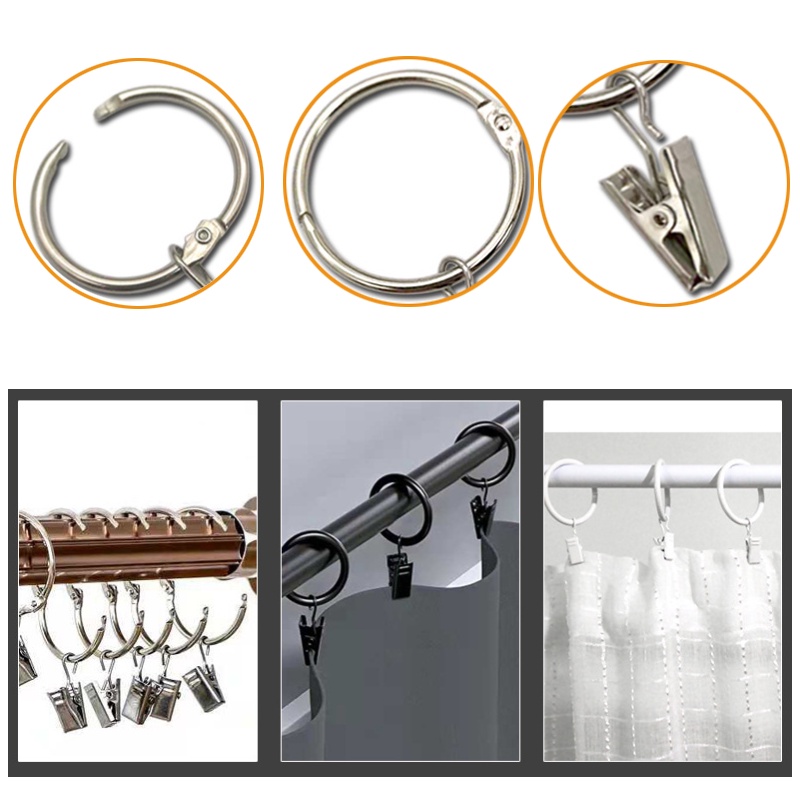 Curtain clip Langsir curtain ring openable curtain hook curtain ...