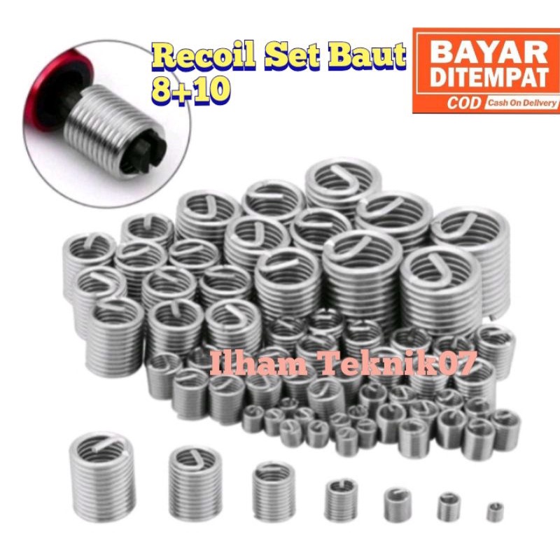 Recoil helicoil verbos filled with recoil DRAT bolt 8 + 10 replacement ...