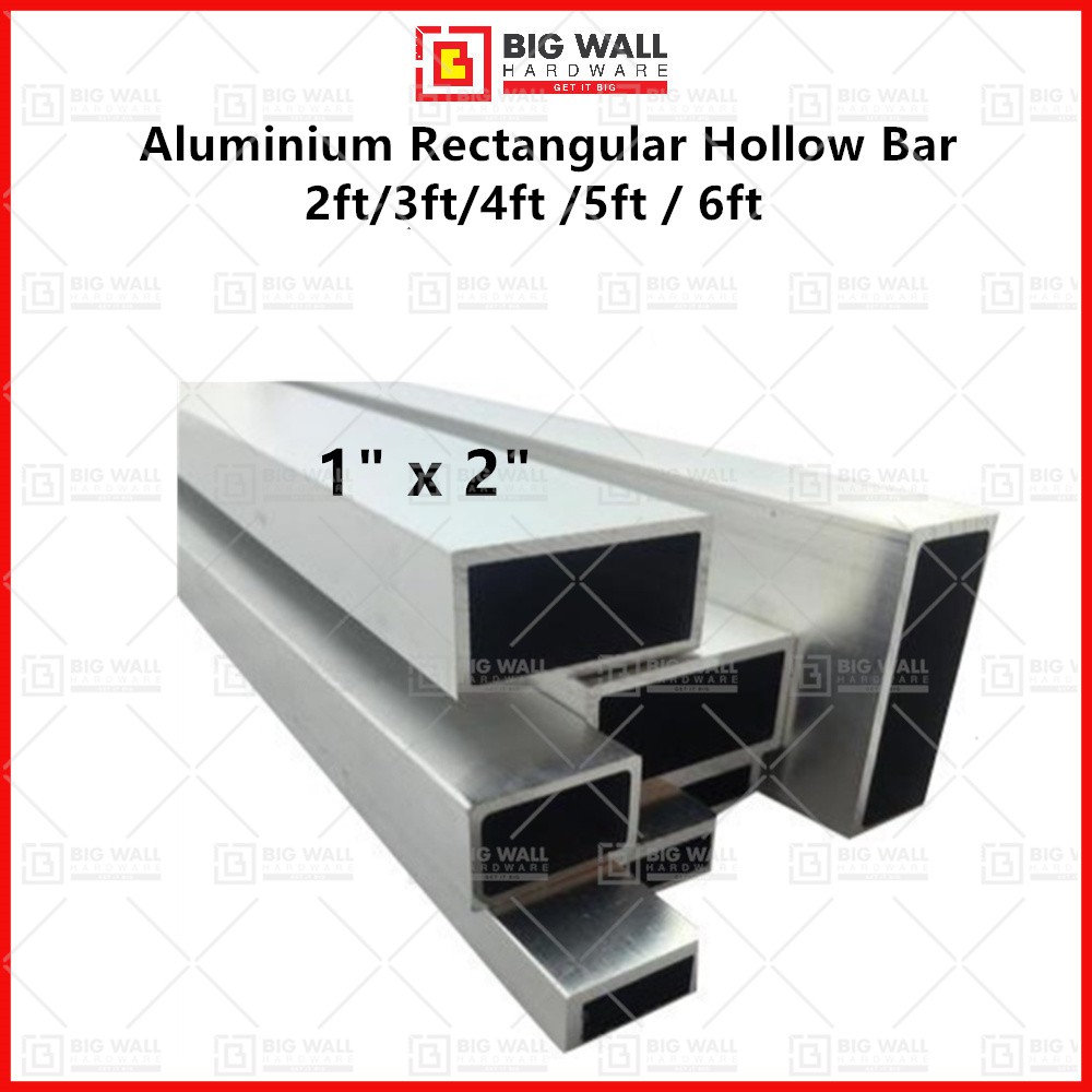 Aluminium Rectangular Hollow Bar 2ft/3ft/4ft /5ft / 6ft Aluminium ...