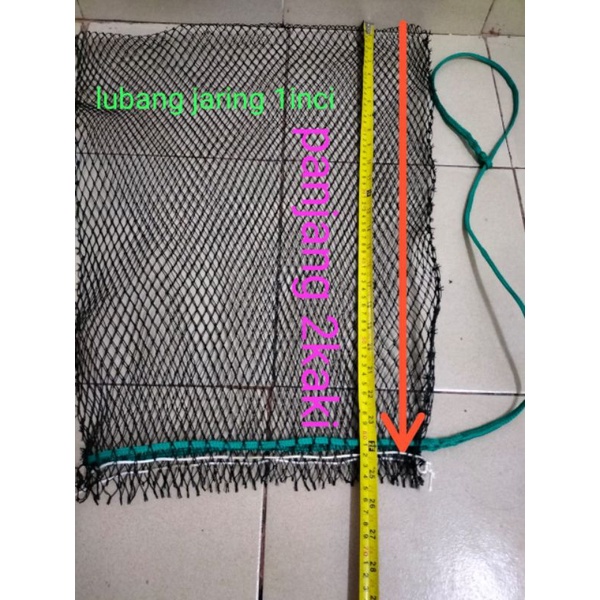 tali jala 9meter panjang& nylon rope putih/PE rope hijau, pe twin ...