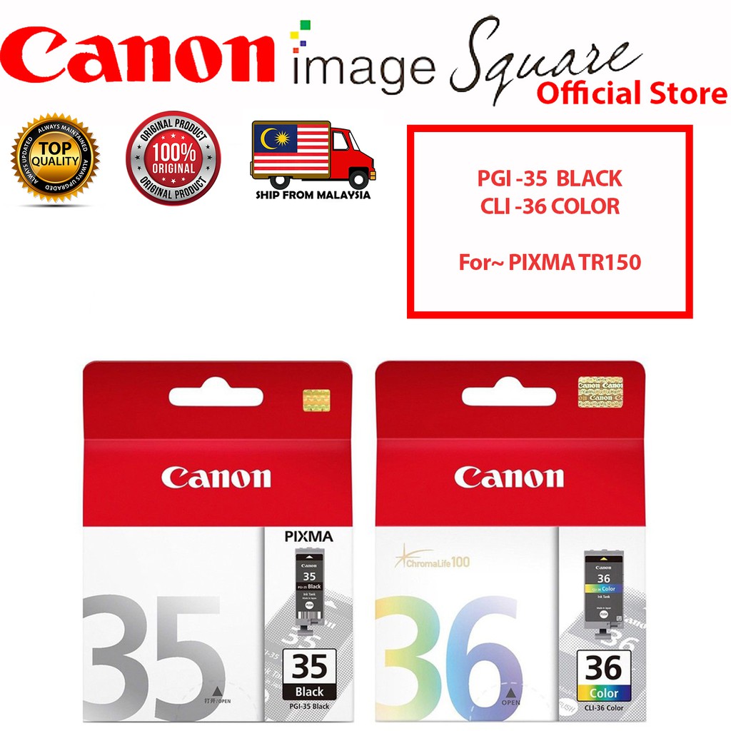 Canon PGI-35 CLI-36 Black / Color Original Ink Cartridge PGI35 CLI36 ...