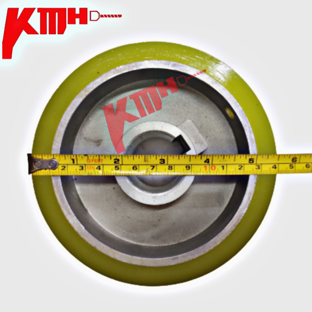 RUBBER ROLLER Ø140*Ø35*50mm(KEYWAY) Durable Industrial PU Load Roller ...