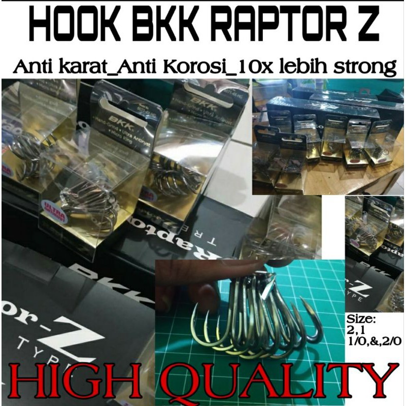 Hook BKK RAPTOR Z/ TREBLLE HOOK FOR METAL JIG, COPPER ETC | Shopee Malaysia