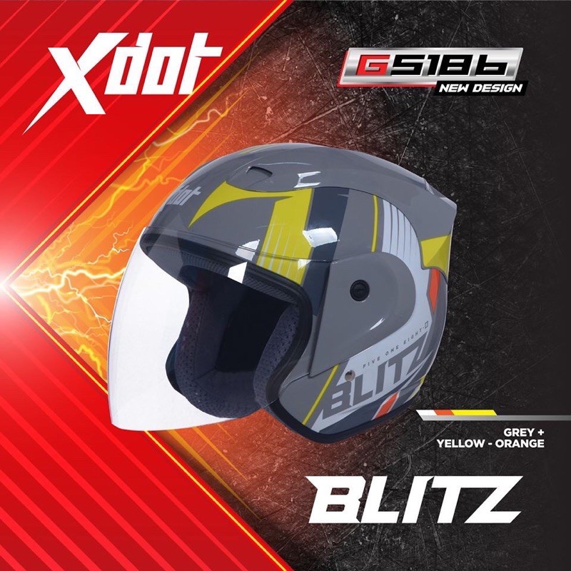 DESIGN BARU XDOT G518B HELMET XDOT G518 Helmet Motor Siap Visor 518b ...
