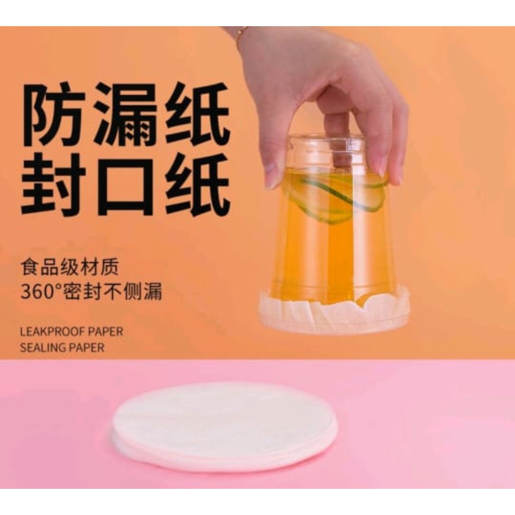 (500s)11cm/12cm/14cm LEAK PROOF SEAL PAPER /ANTI-SPILL PAPER FOR TAKE ...