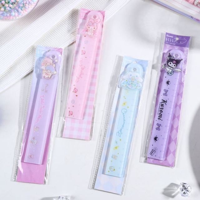 Sanrio creative fun ruler Cinnamoroll straight ruler kuromi acrylic ...