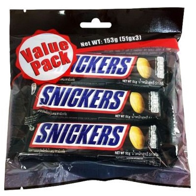 SNICKERS CHOCOLATE BAR 3IN1 (51G X 3'S) PEANUT | Shopee Malaysia
