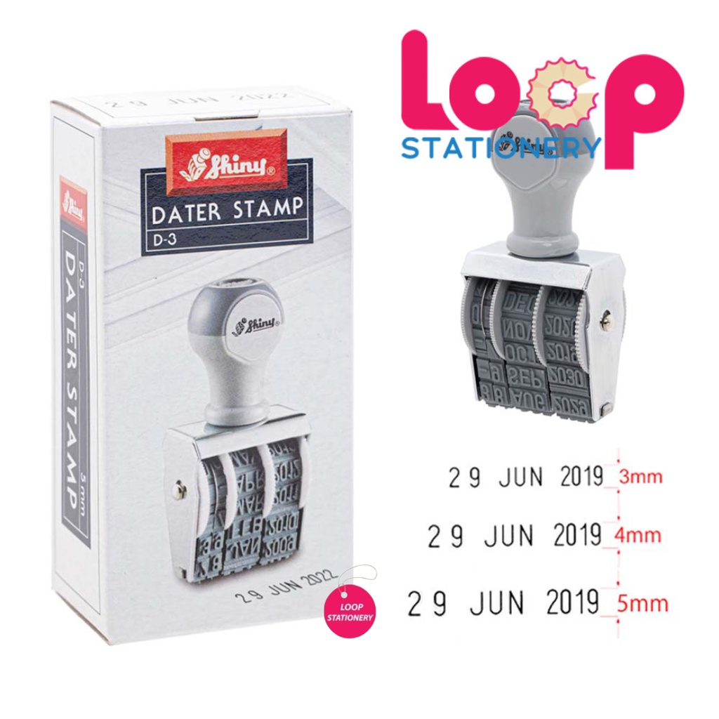 Shiny Date Stamp Chop D-3/D-4/D-5 | Shopee Malaysia