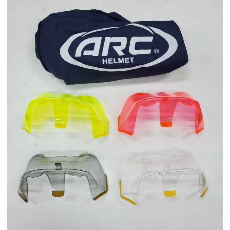 spoiler helmet arc ritz clear smoke yellow red | Shopee Malaysia