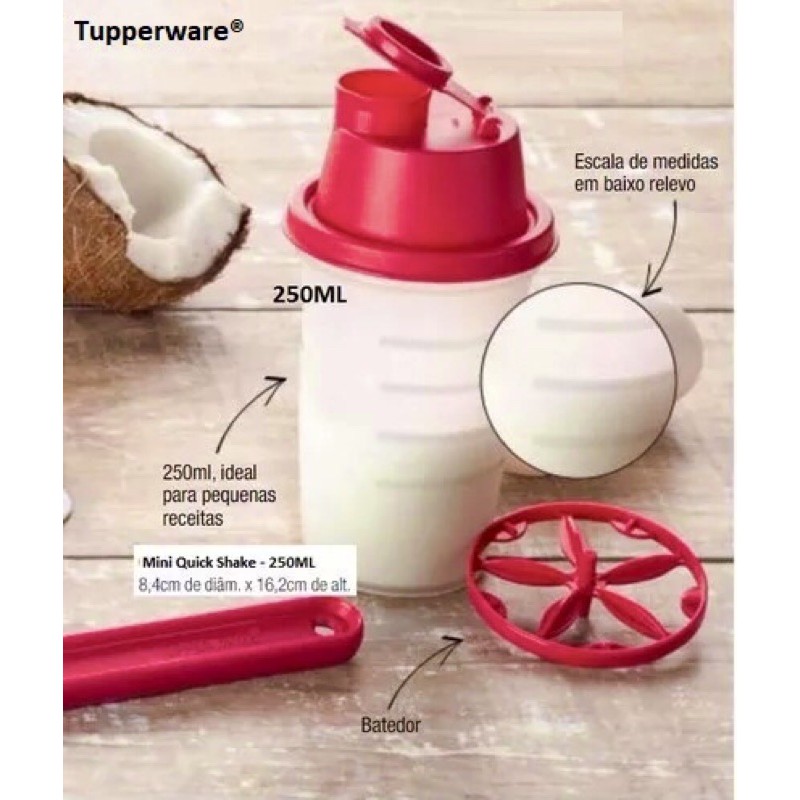Tupperware Quick Shaker 250ml Tumbler Red Bottle | Shopee Malaysia