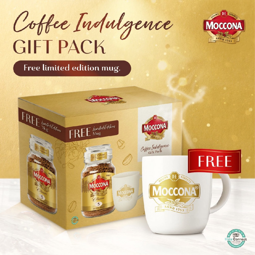 Moccona Classic Medium Roast Freeze Dried 5 Instant Coffee Gifting Box 200g + FREE Moccona Mug ...