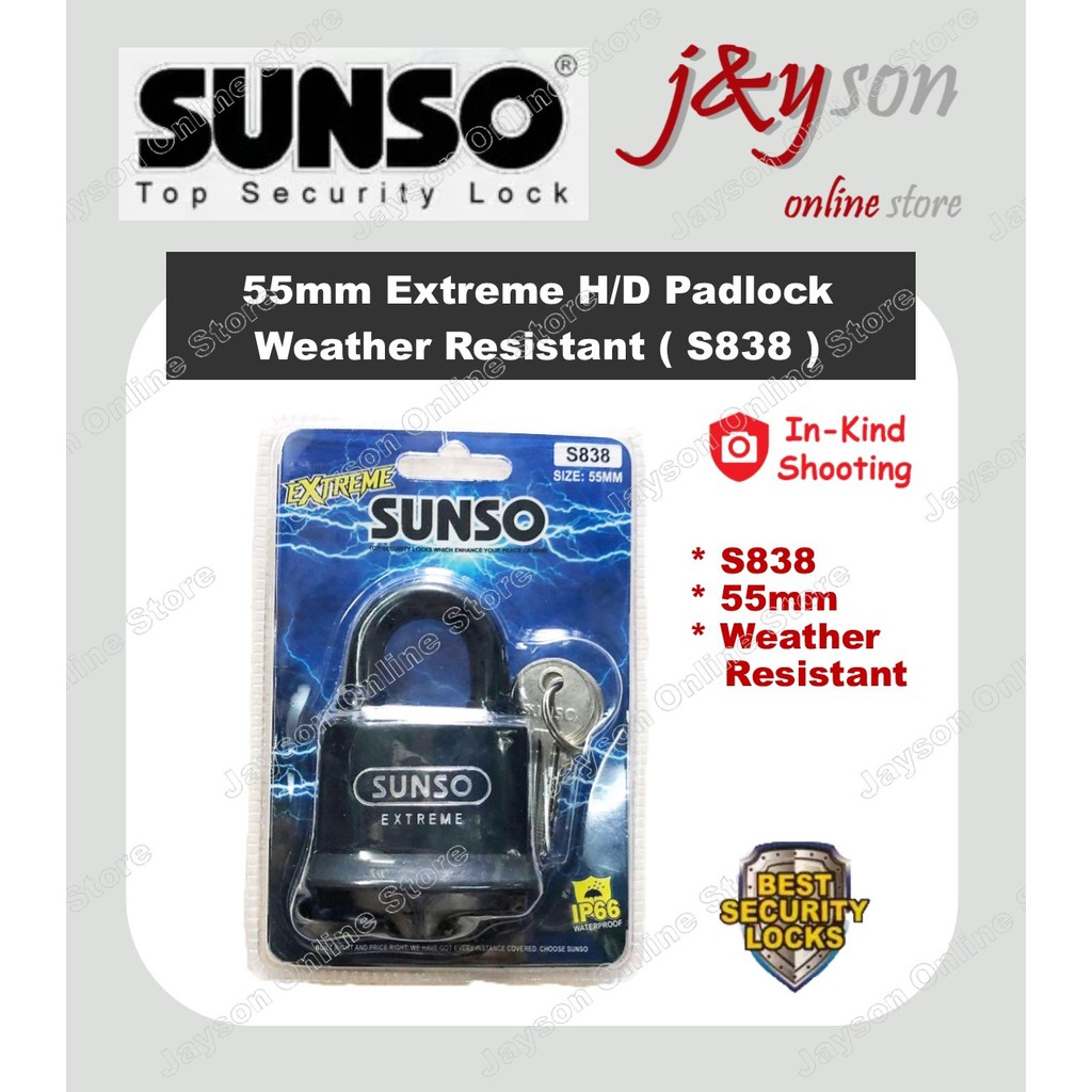 🔥CLEARANCE PROMO🔥Sunso Extreme S838 55mm Padlock Weather Resistant ...