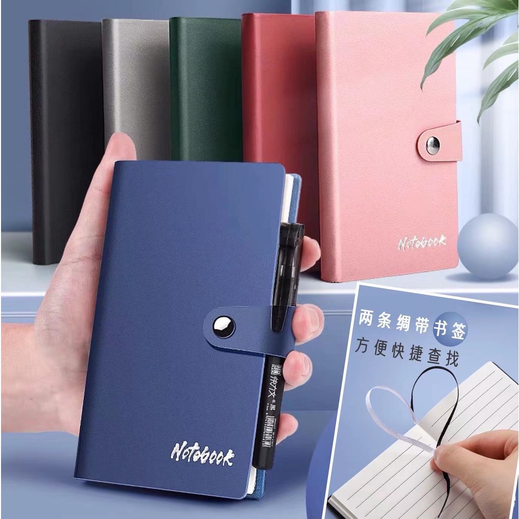 A6 Small PU Leather Notebook Notepad Pocket Notebook | Shopee Malaysia