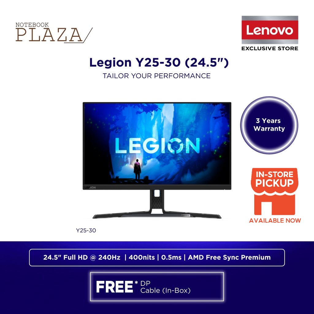 Lenovo Legion Y25-30 24.5'' FHD IPS 240Hz LED-Backlit Gaming Monitor ...