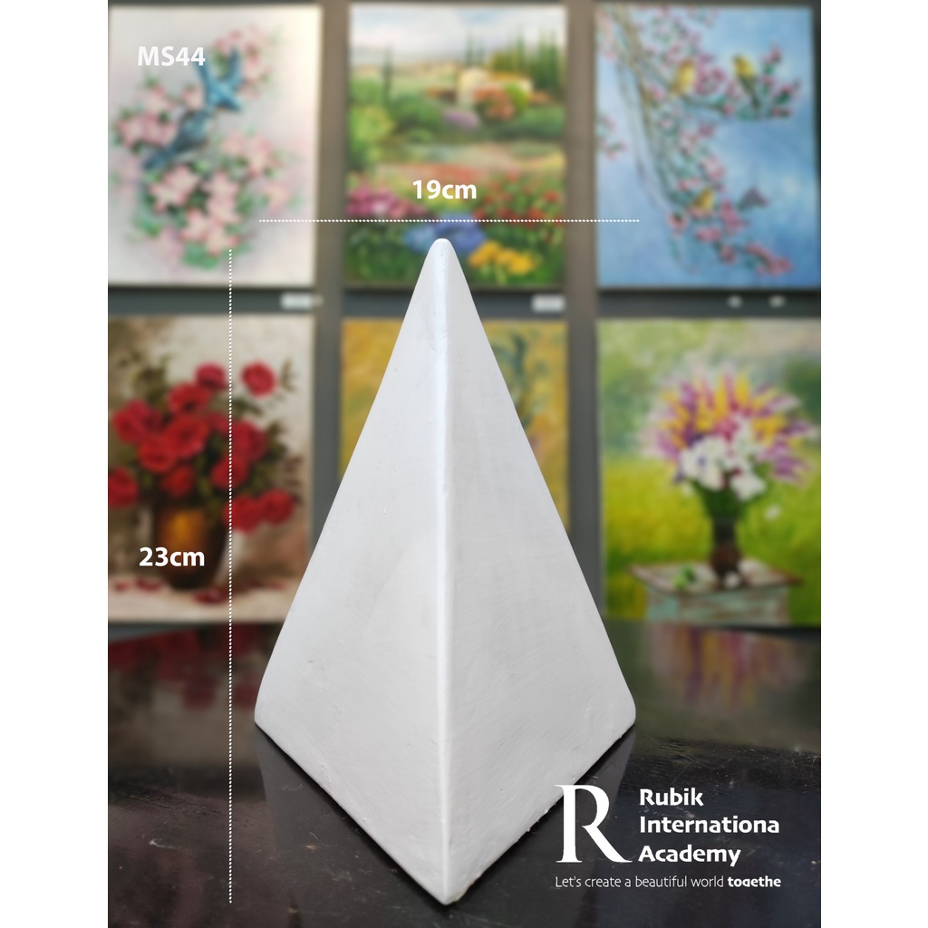 [Rubik Art] Plaster triangle pyramid block - MS44 | Shopee Malaysia