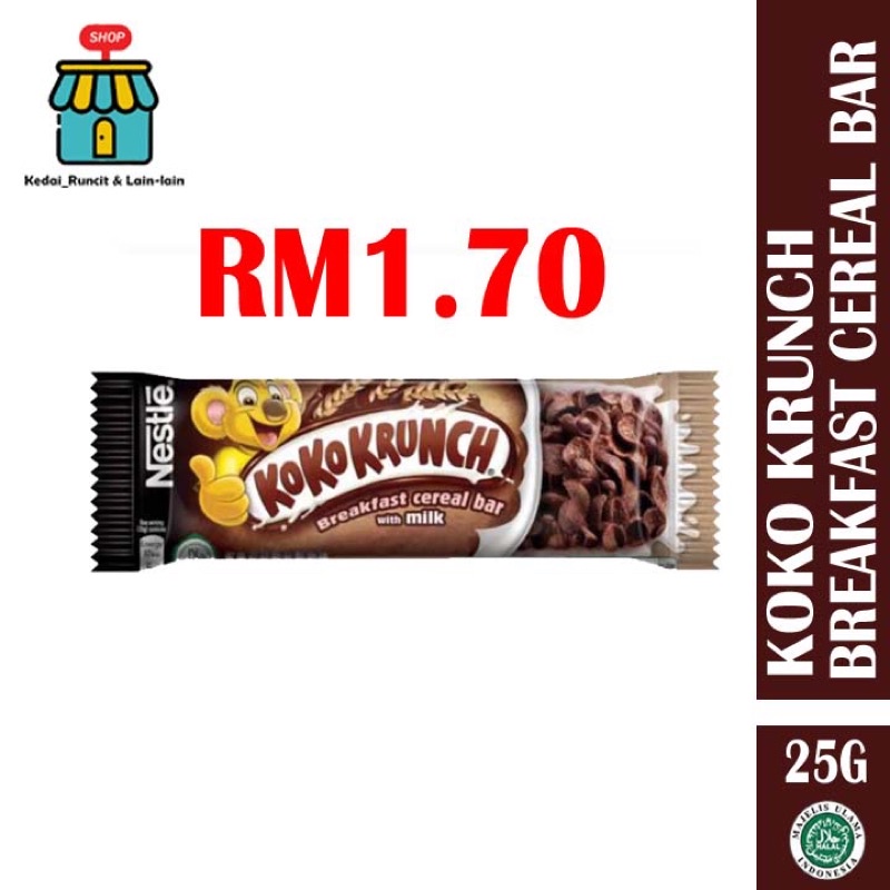 Koko Krunch Chocolate Cereal Bar 25g (Nestle) | Shopee Malaysia