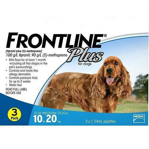 Frontline Plus for dogs 10-20kg - small nape for dogs 10-20kg (1 tube ...