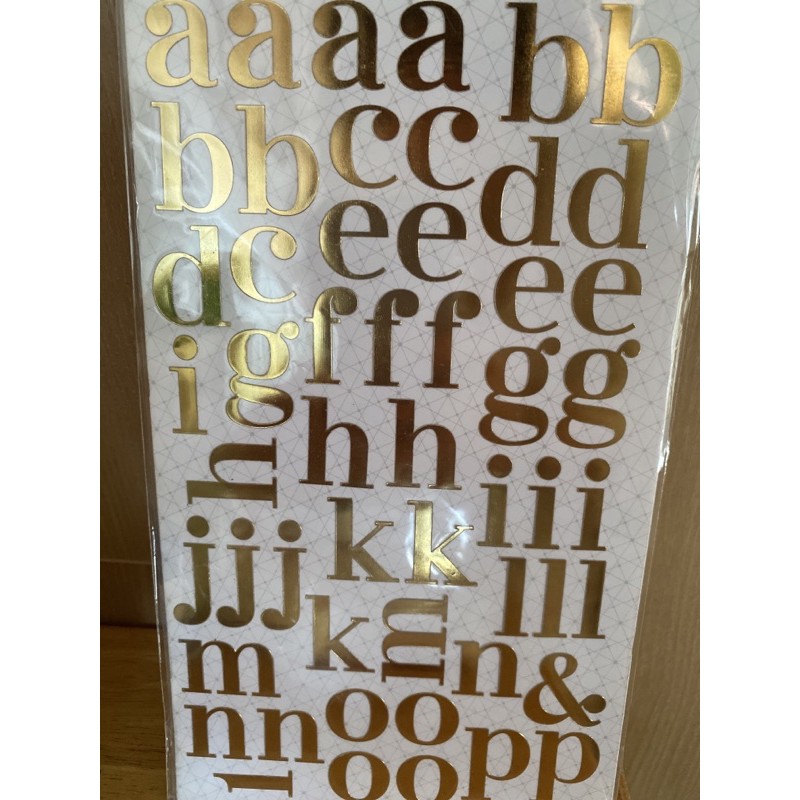 Foil Alphanumeric Stickers Contains 2 sheets Gold/Rose Gold/Silver ...