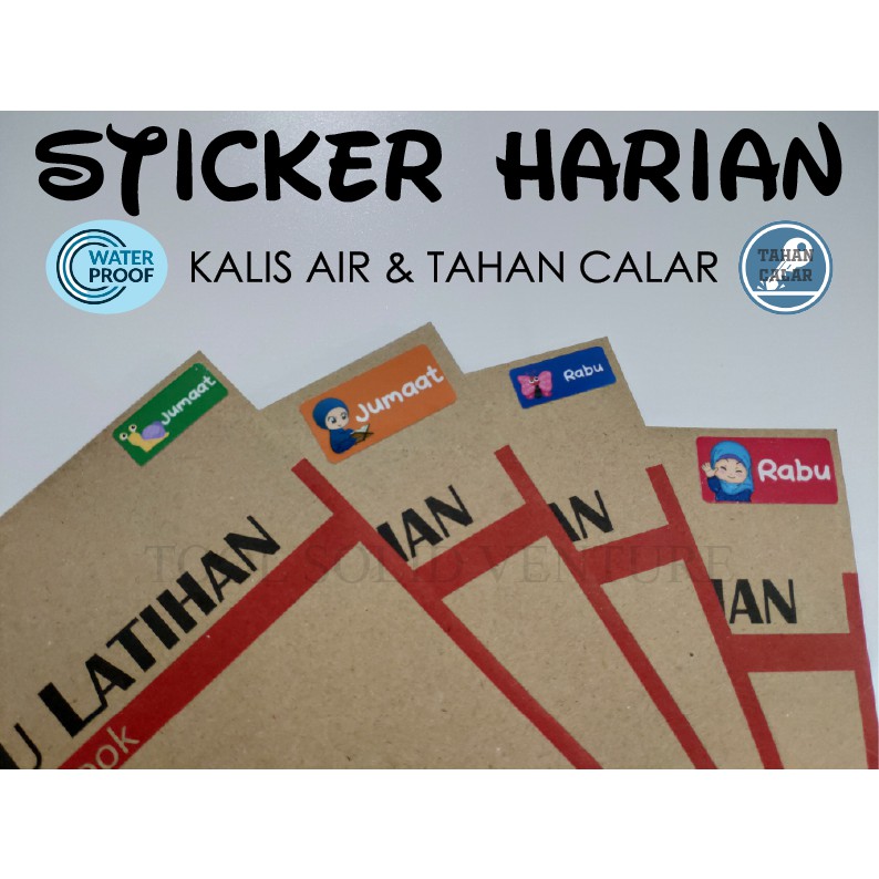 Sticker Hari Sekolah ( 3.0cm x 1.3cm ) Sticker Jadual/Sticker Harian ...