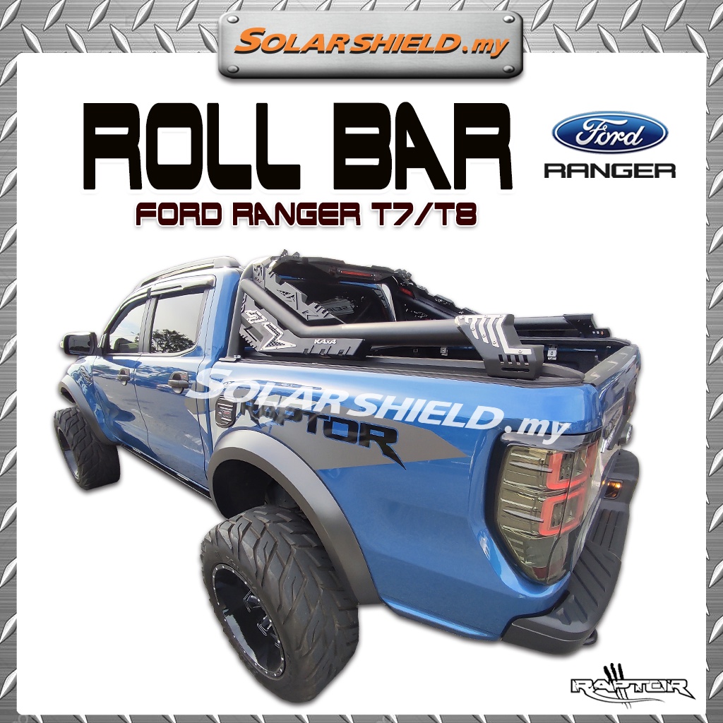 Ford Ranger T6/T7/T8, Wildtrack, Raptor Matte Black Force F26 Roll Bar ...
