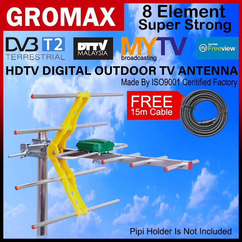 Antena TV Digital Luar UHF MYTV 15M Kabel (Antena TV Digital / Outdoor ...