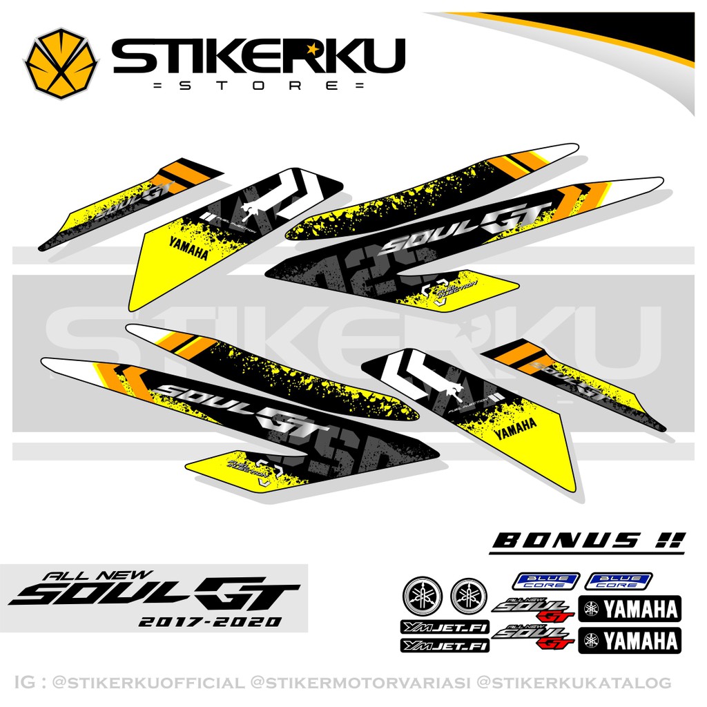 Striping SOUL GT BLUECORE/ ROBOT/ MIO 125/ AKS/ ALL NEW/ STICKERS ...