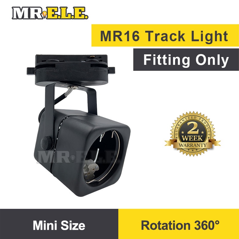 Cielo II Mini Size MR16 Track Light Fitting Only AC240V Black Body MR16 ...