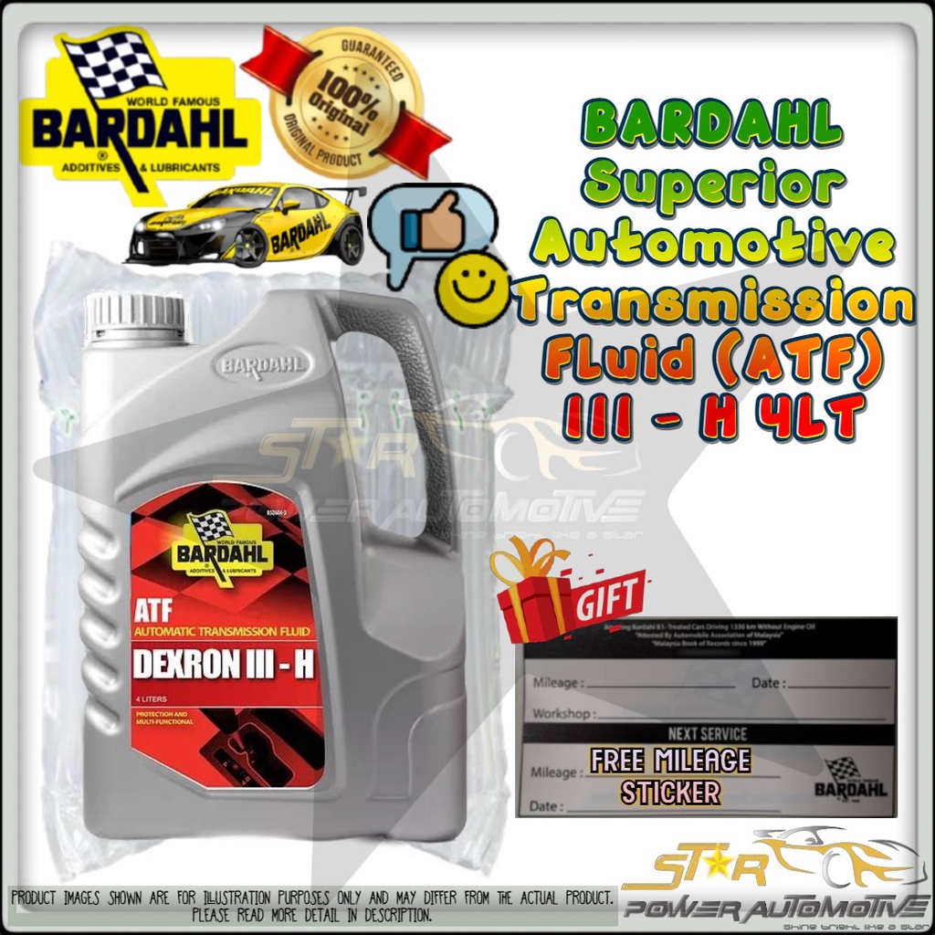 BARDAHL Superior Automotive Transmission Fluid ATF III - H 4L 4LT ...