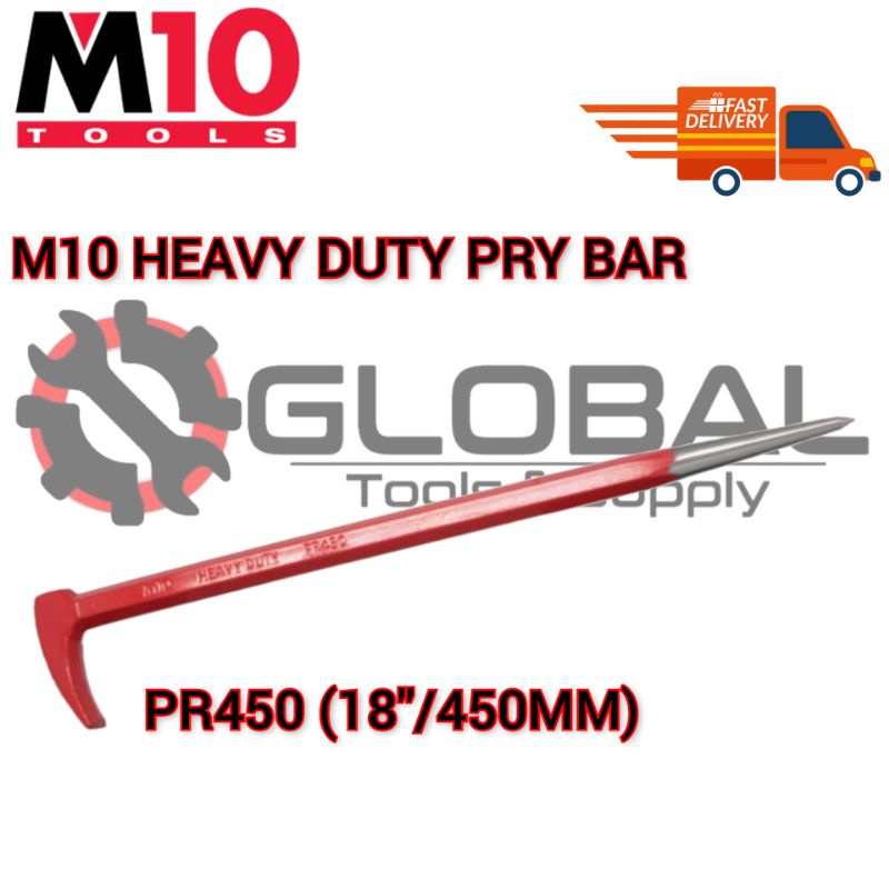 🇲🇾 READY STOCK 🇲🇾 M10 TOOLS HEAVY DUTY PRY BAR ALLOY STEEL (PR450 ...