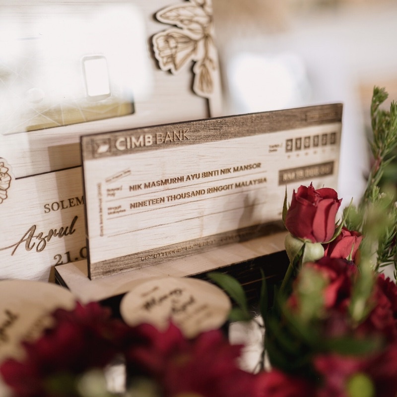 PERSONALIZED WOODEN MOCK UP CHEQUE | Shopee Malaysia