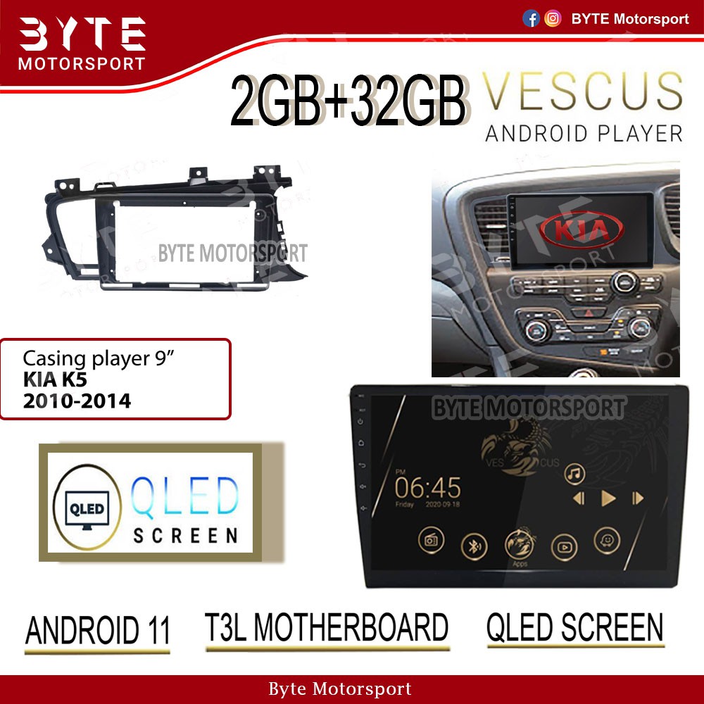 🦂VESCUS 🦂[2+32] DSP 📳4G Sim📳 Octa-Core Processor QLED Screen Kia K5 10-14 Android Player T3L ...
