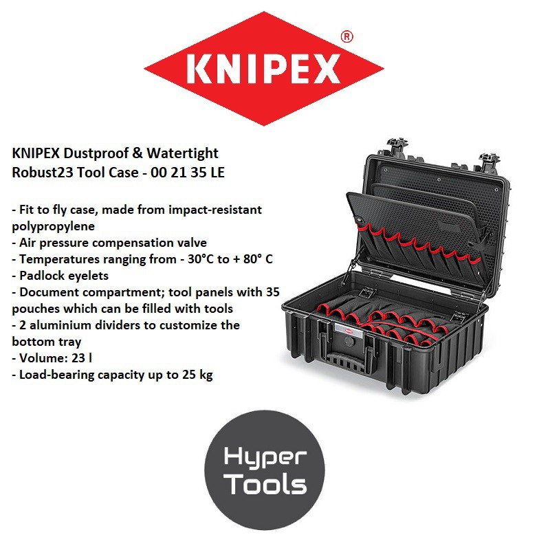 KNIPEX Dustproof & Watertight Robust 23 Tool Case - Model: 00 21 35 LE ...
