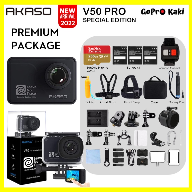 Akaso V50 Pro SE (SPECIAL EDITION) 4K60fps Action Camera With EIS Touch Screen 130ft. Waterproof ...