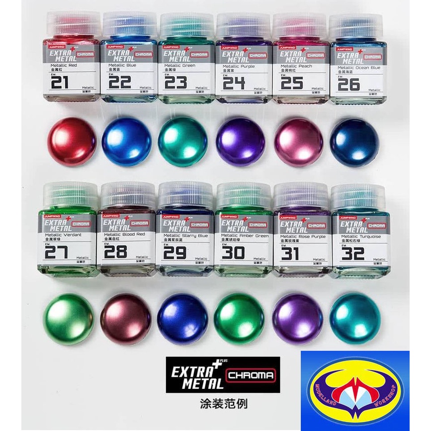 JUMPWIND EXTRA METAL PLUS CHROMA METALLIC PAINT SERIES 18ml ( READY ...