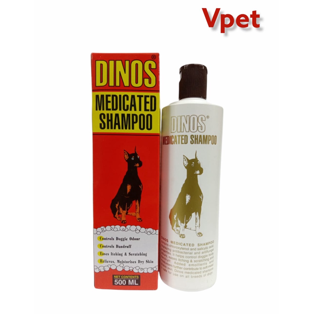 Dinos Medicated Shampoo for Dogs and Cats 500ml | Shopee Malaysia
