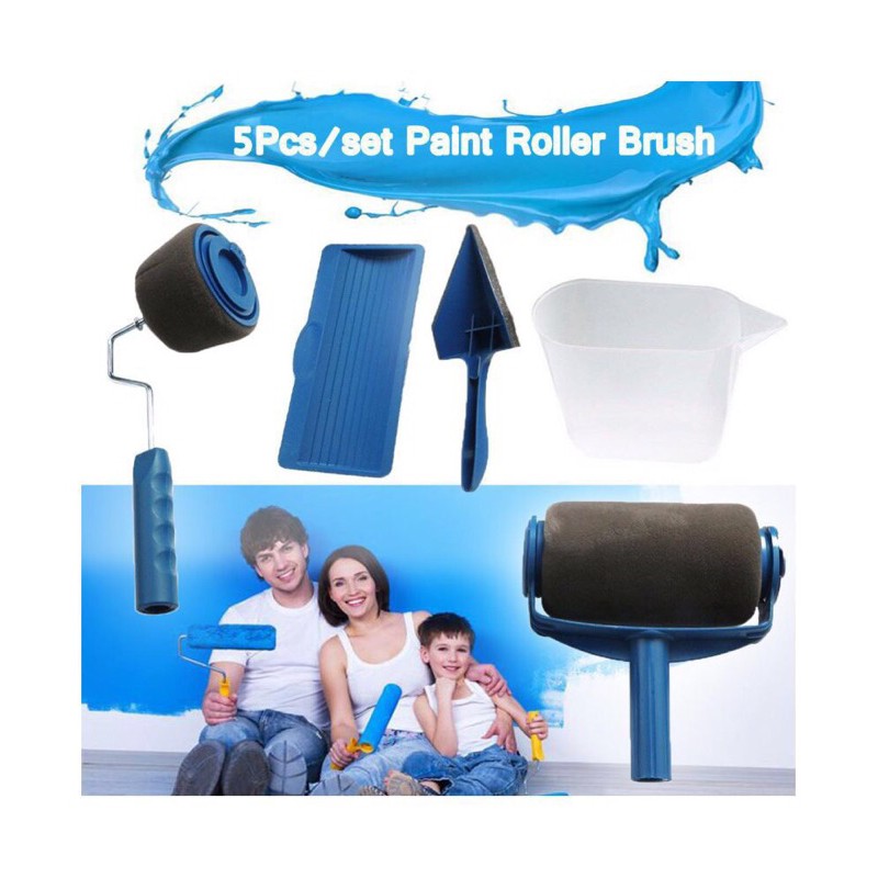 Washable Refillable Paint Roller Clever Paintbrush with Flocked Edger ...