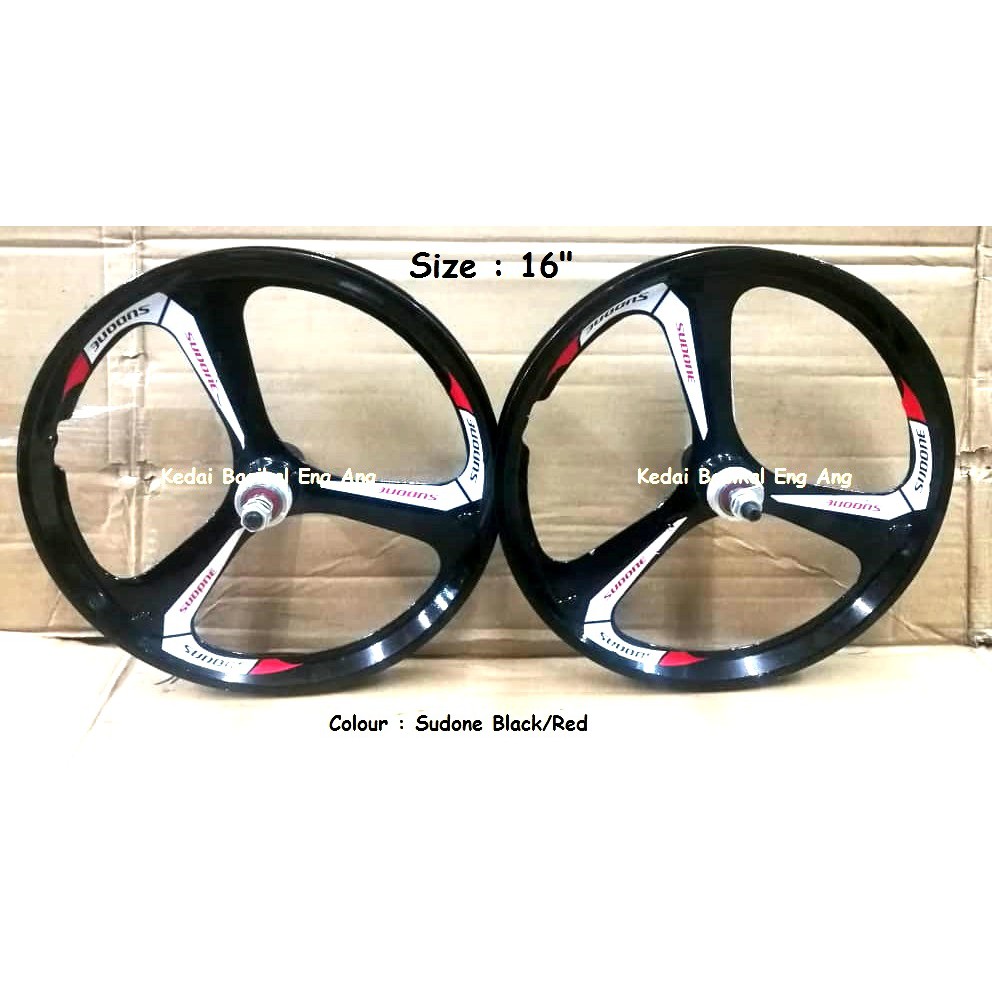 16" Sport Rim 3 batang sesuai untuk basikal lajak dan non - lajak ...