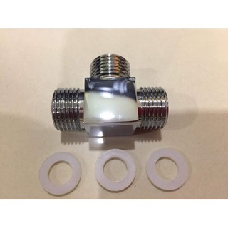 Stainless Steel 3 Way Water Connector Joint Valve Outer Wires Joint T ...