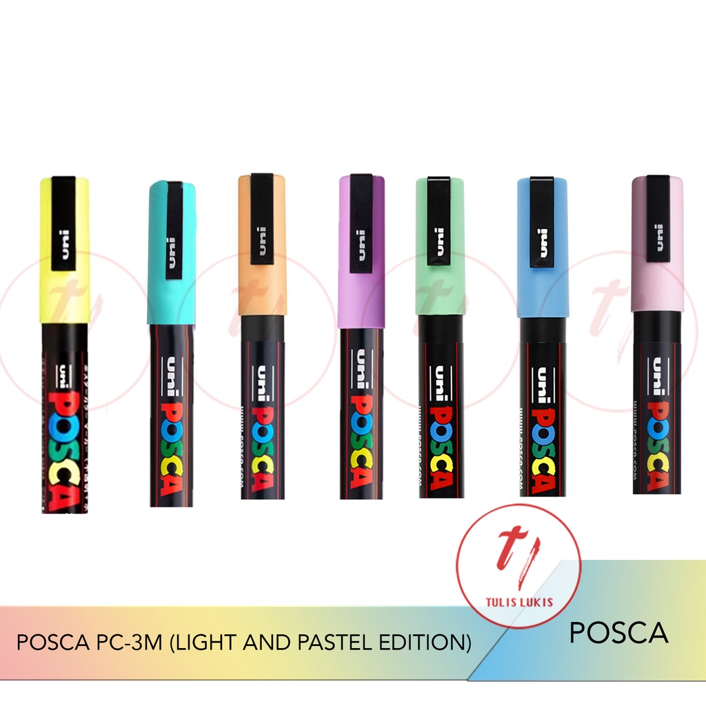 Uni Posca Marker PC-3M Markers (1.5mm type) pastel light ed | Shopee ...