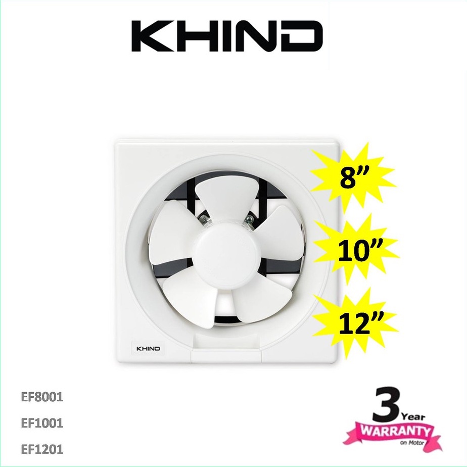 KHIND Exhaust Fan EF1001(10") / EF1201 (12") / EF8001(8") | Shopee Malaysia