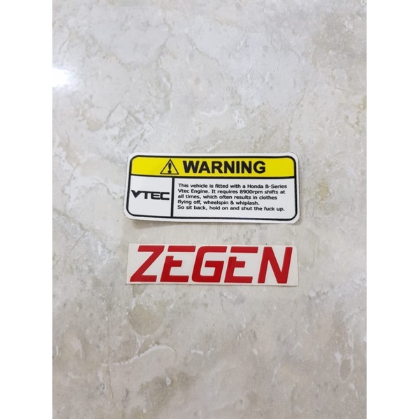 MESIN Honda engine vtec engine warning sticker | Shopee Malaysia
