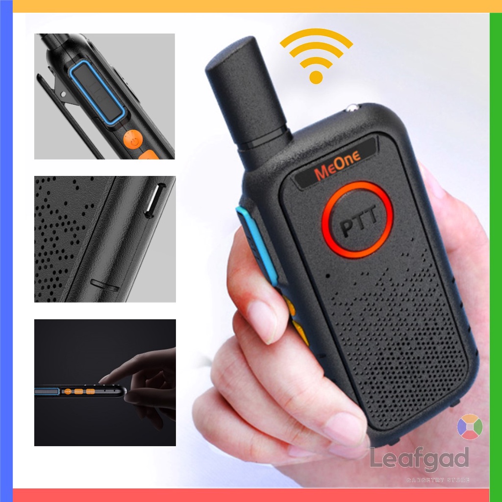 [PROMO🔥MEONE SLIM WALKIE TALKIE UHF Dual PPT 16 Channels USB Charging ...