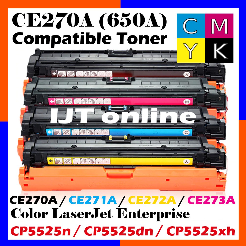 Compatible to HP 650A CE270A CE271A CE272A CE273A CP5525dn CP5225n ...
