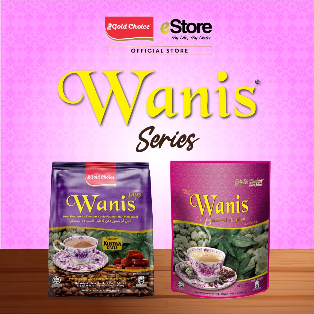 GOLD CHOICE Instant Coffee Kacip Fatimah (Wanis / Wanis Plus) | Shopee ...